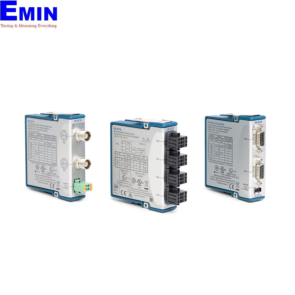 NI NI-9218 C Series Universal Analog Input Module (Bridge IEPE Accelerometer Poweredt, 51.2 kS/s ...