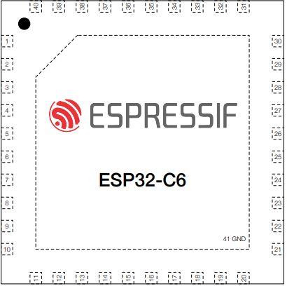 Espressif Systems ESP32-C6 WiFi Modules SMD IC ESP32-C6, RISC-V single-core MCU, 2.4G Wi-Fi 6 ...
