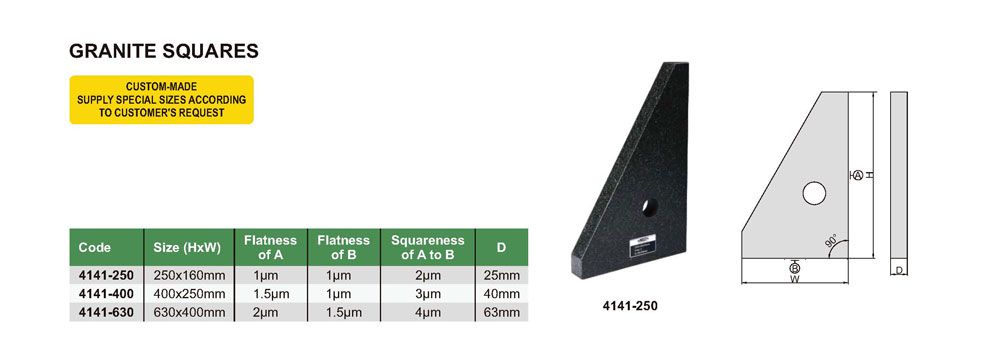 INSIZE 4141-250 Granite Square (250x160mm) | EMIN.ASIA