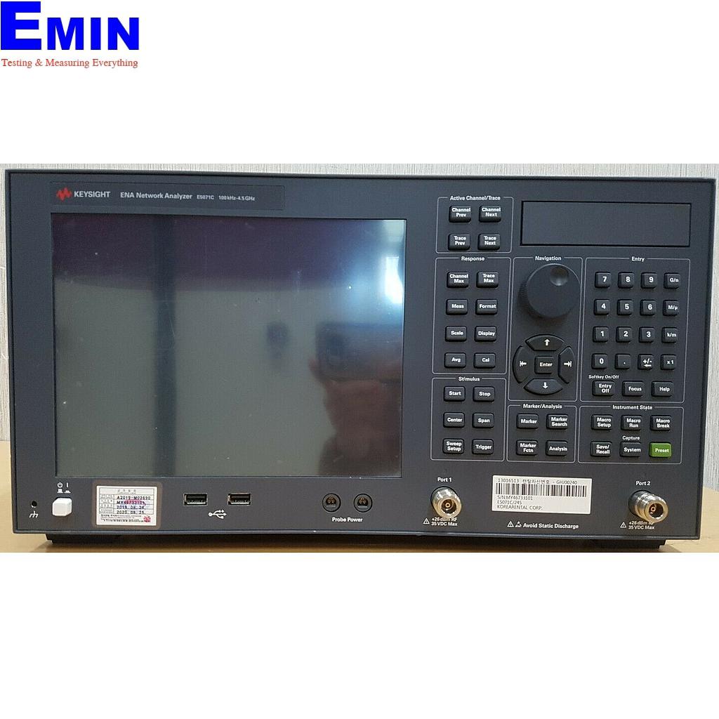 Agilent/Keysight E5071C/2PORTS ENA Vector Network Analyzer Rental Service | EMIN.ASIA